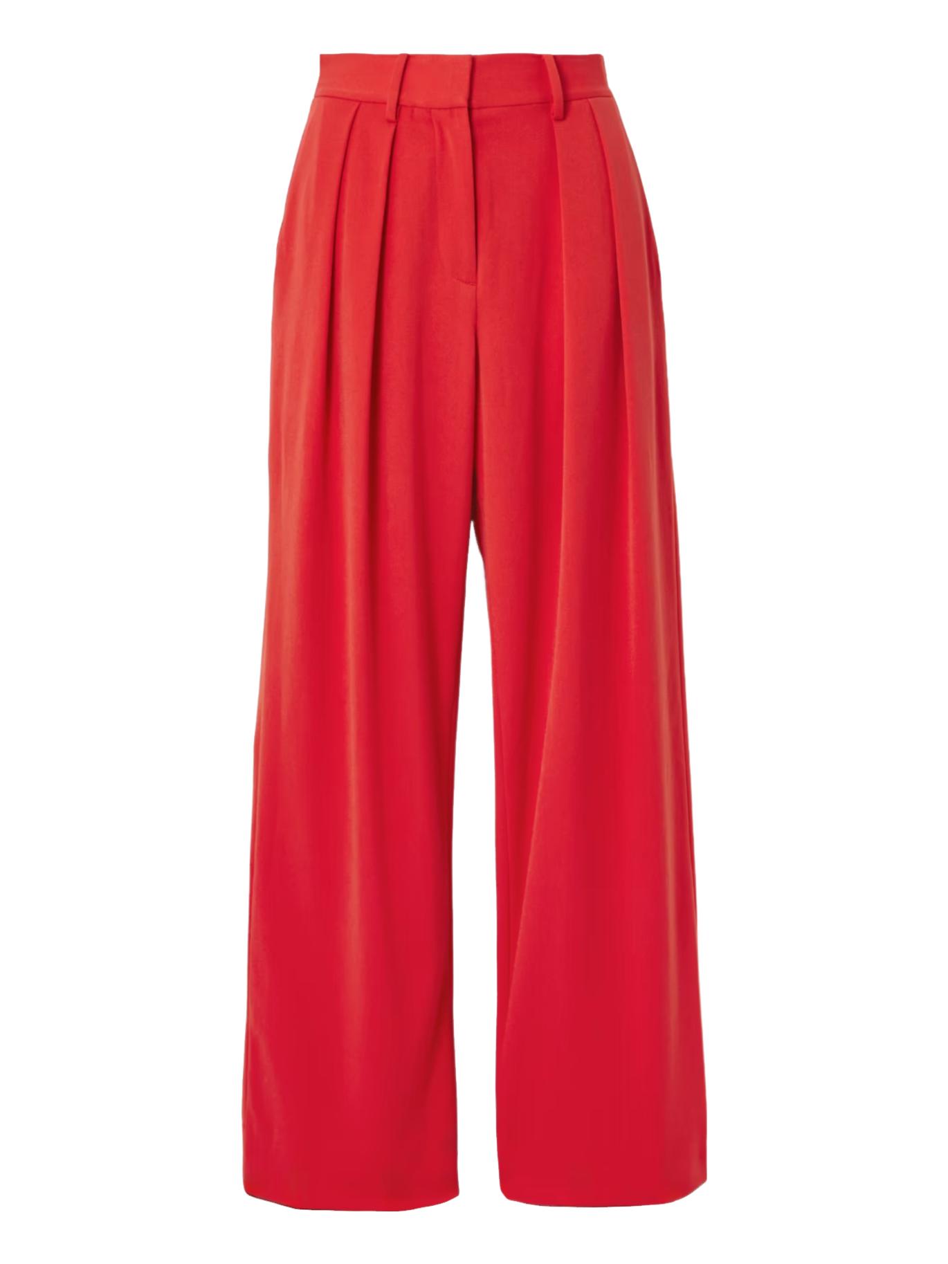 STAUD Staud Luisa Wide-Leg Pleated Trousers